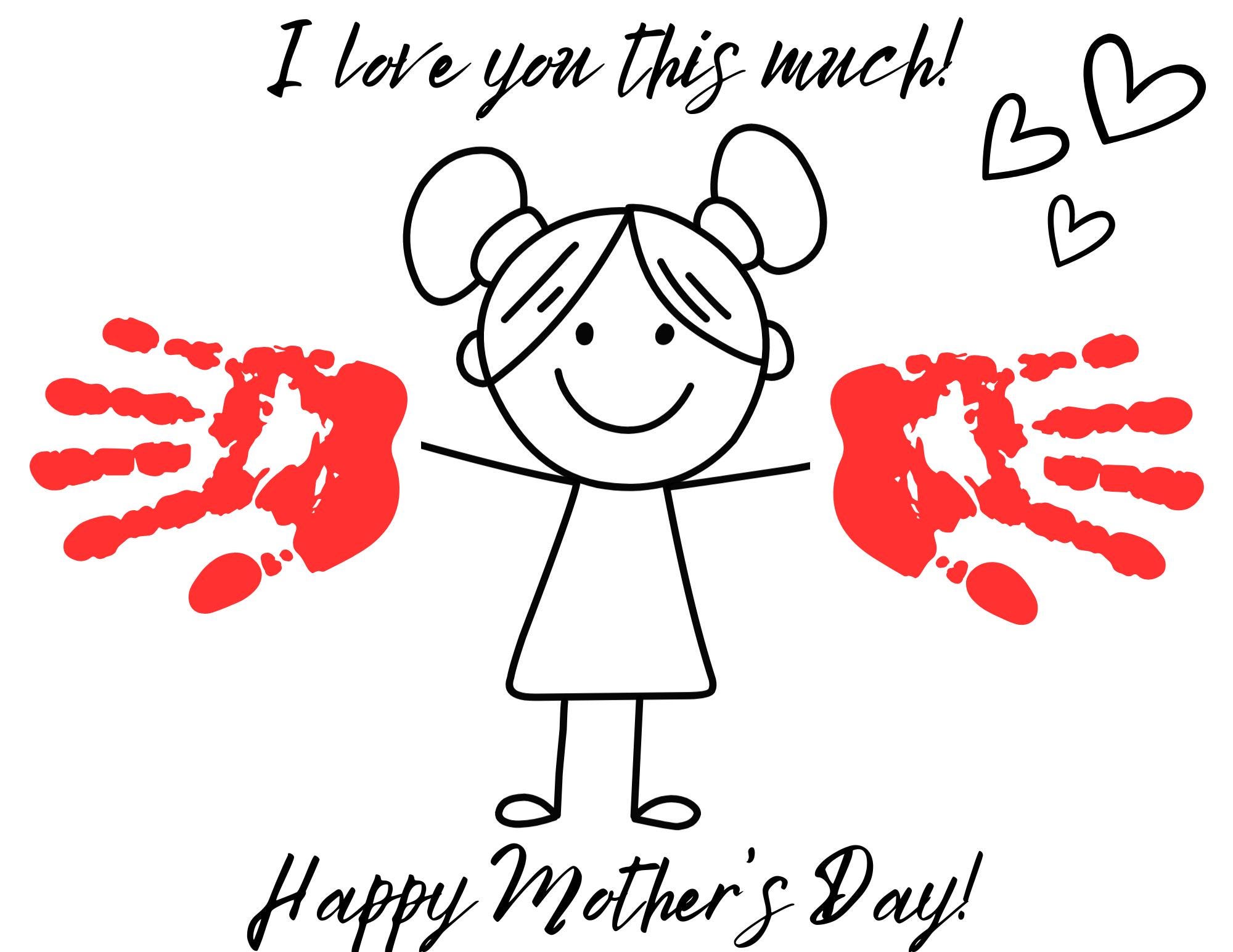 Mother's Day Handprint Craft - Etsy