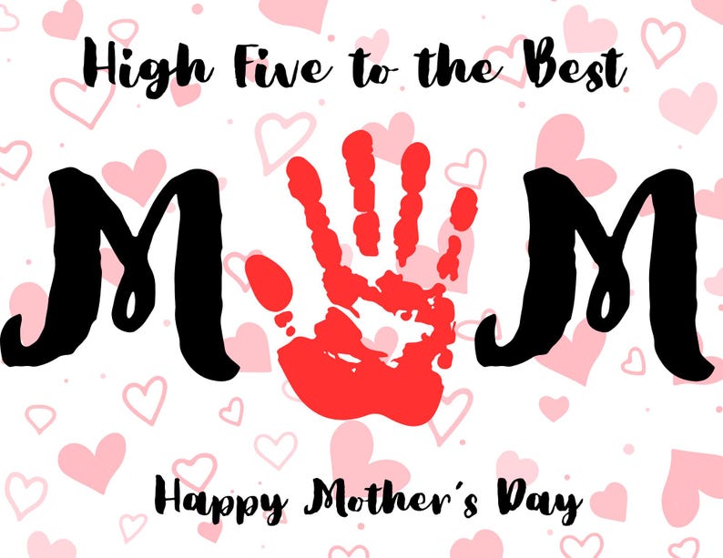 Mothers Day Handprint Crafts - Etsy