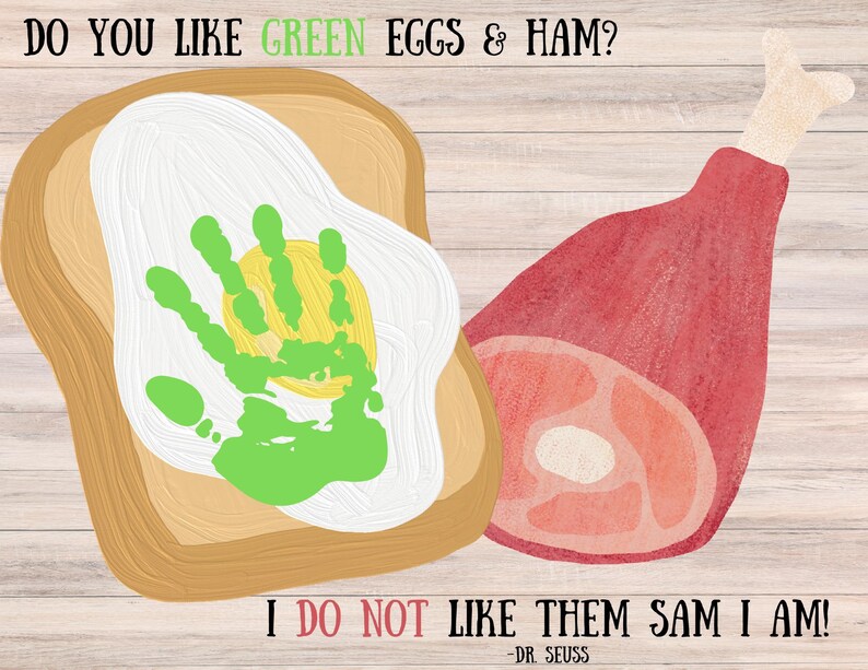 Dr. Seuss Handprint Craft - Etsy