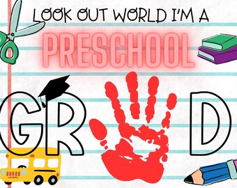 Last Day of School / Graduation Handprint Craft - Etsy