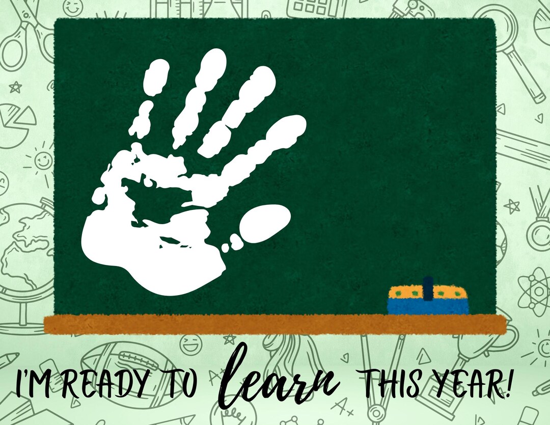 Back to School Handprint Craft - Etsy