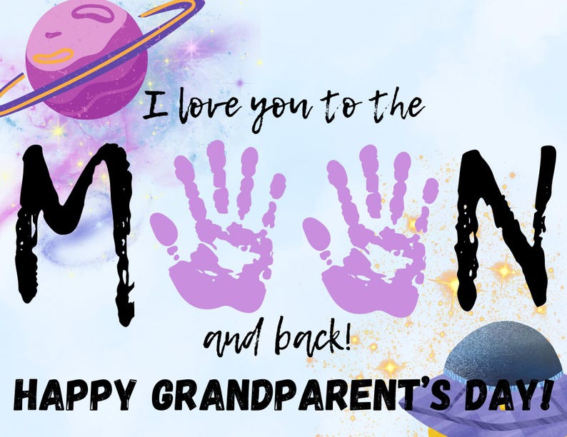 Grandparents Day Handprint Craft - Etsy