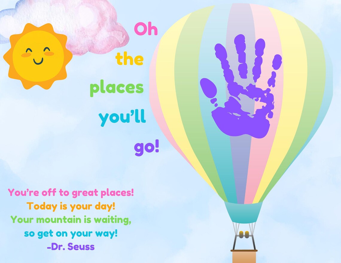 Dr Seuss Handprint Craft - Etsy