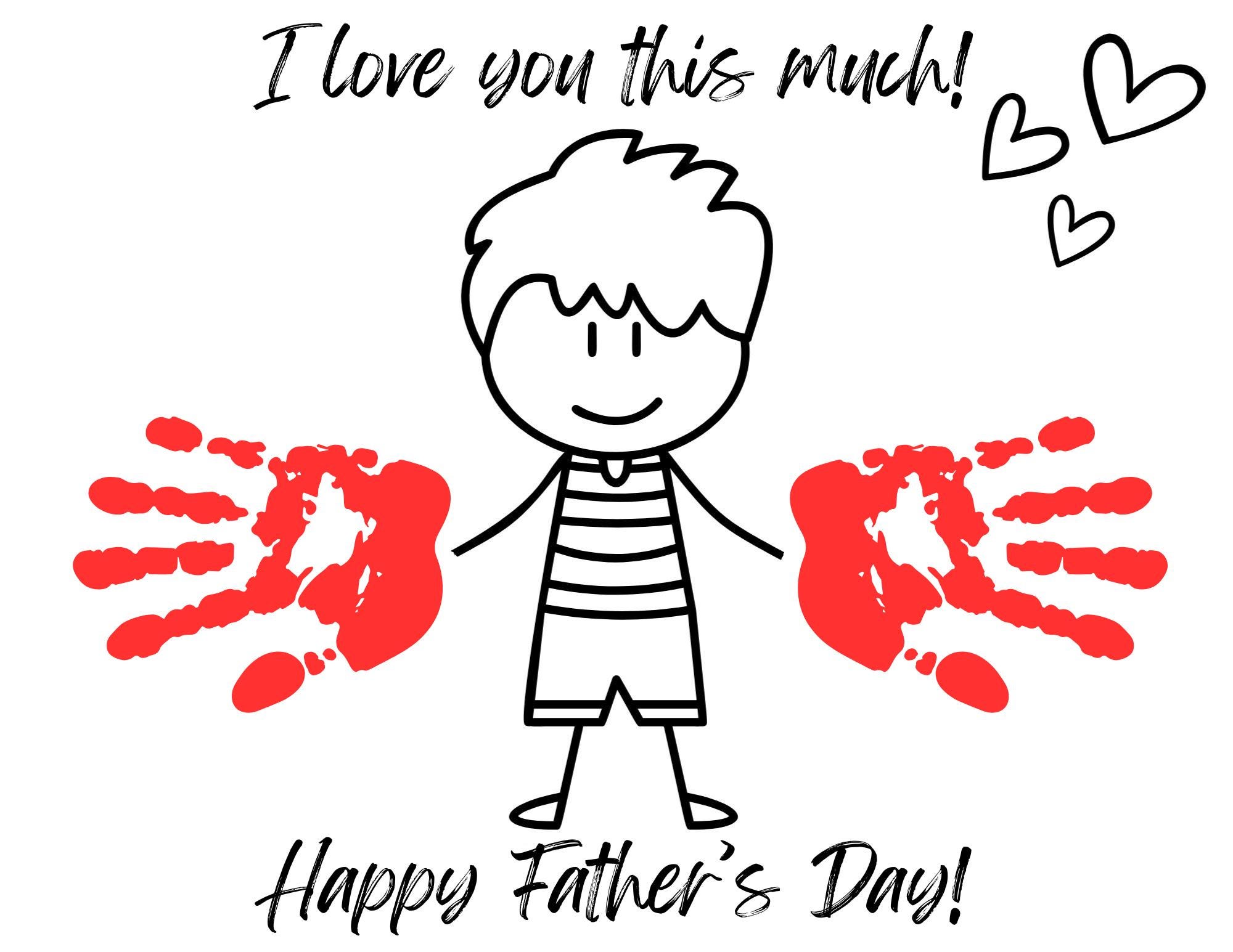 Father's Day Handprint Craft - Etsy