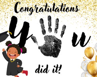 Last Day of School / Graduation Handprint Craft - Etsy