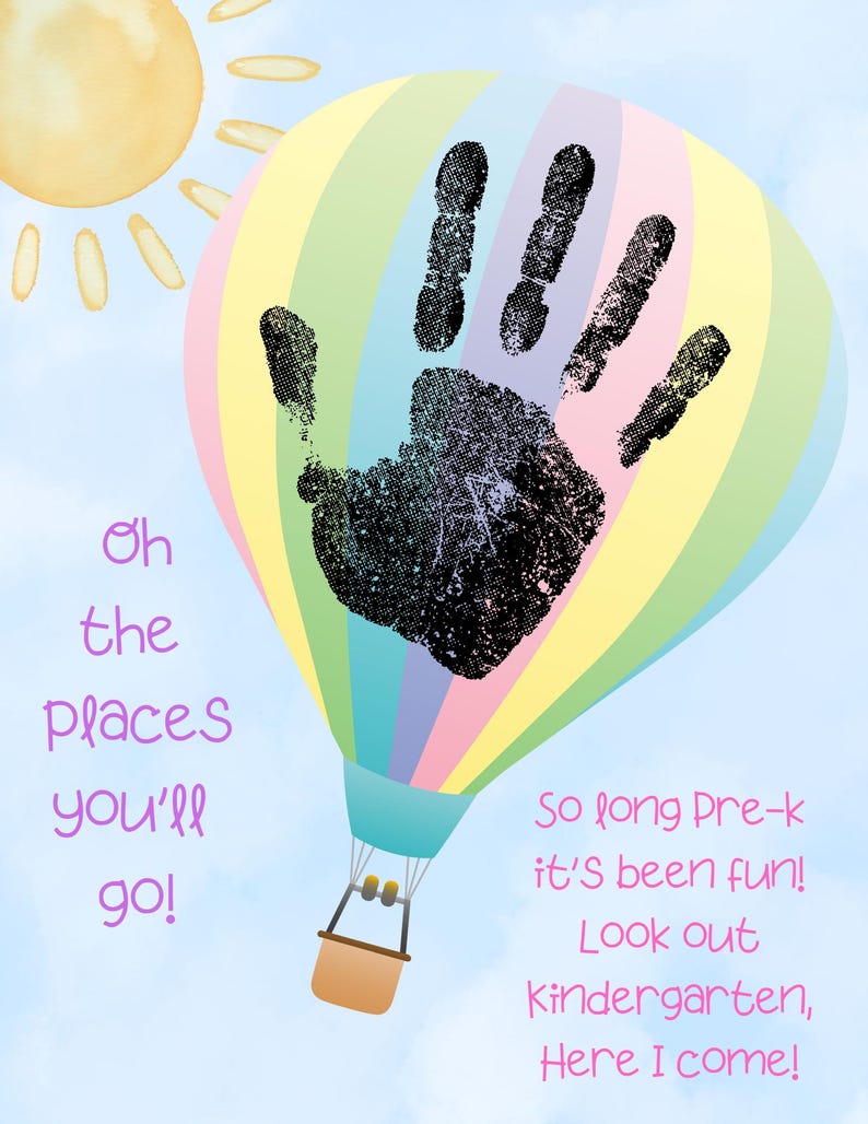 Last Day of School / Graduation Handprint Craft - Etsy