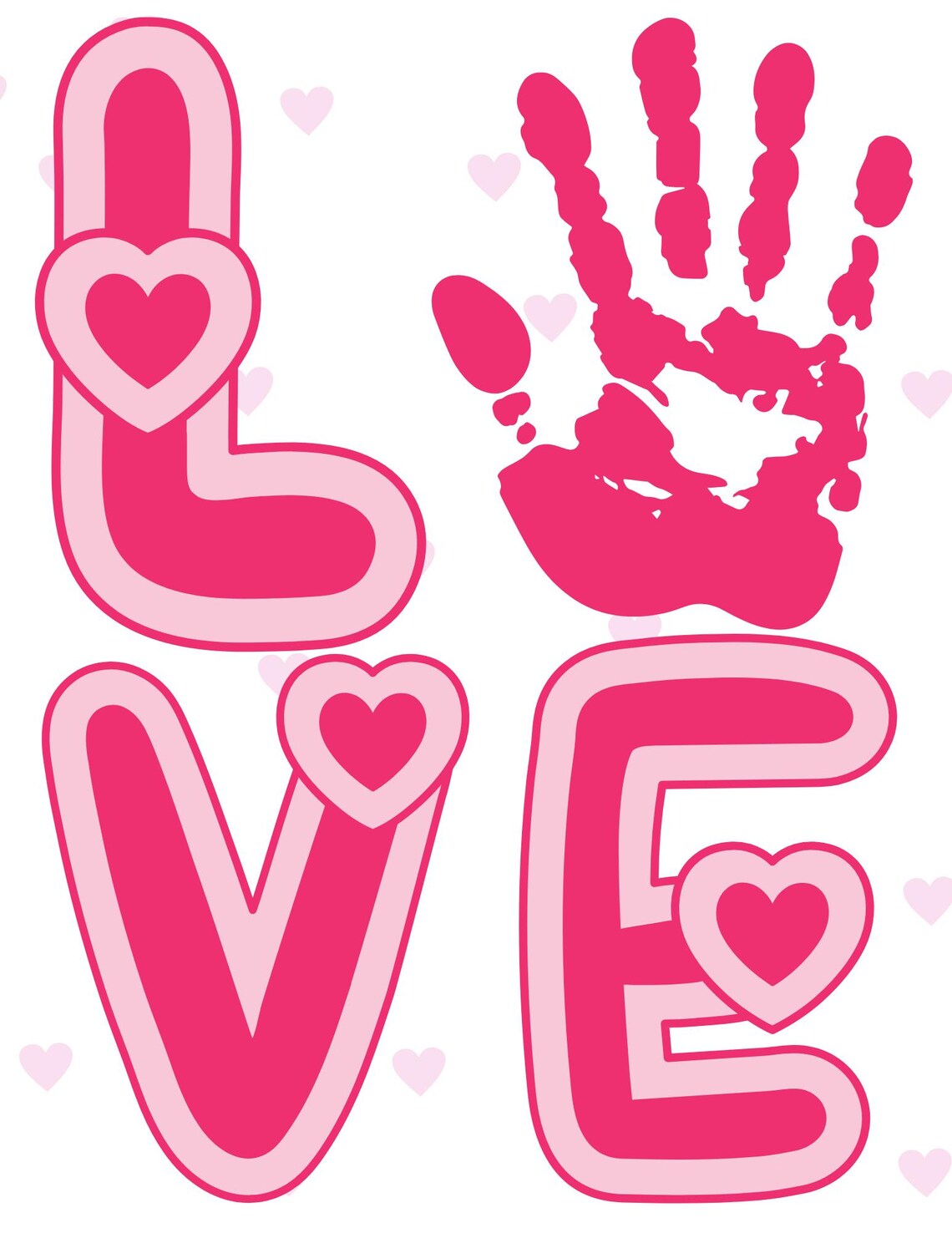 Valentine's Handprint Craft - Etsy