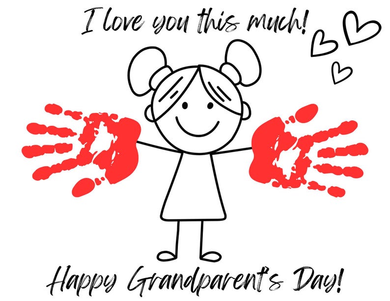 Grandparents Day Handprint Craft - Etsy