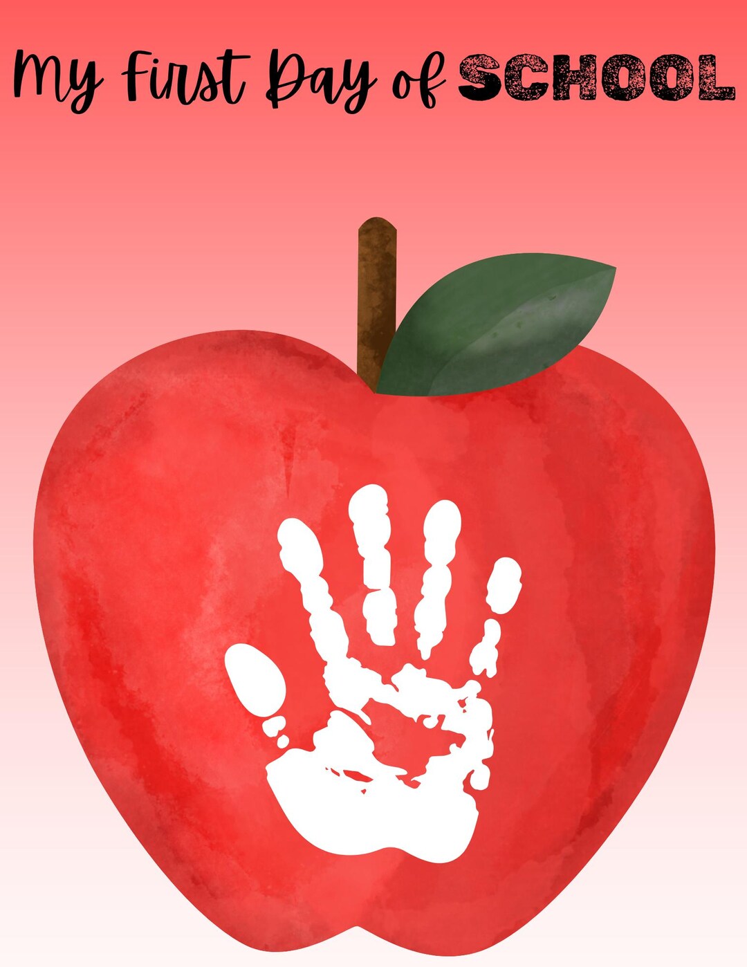 Back to School Handprint Craft - Etsy