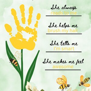 Mothers Day Handprint Crafts - Etsy