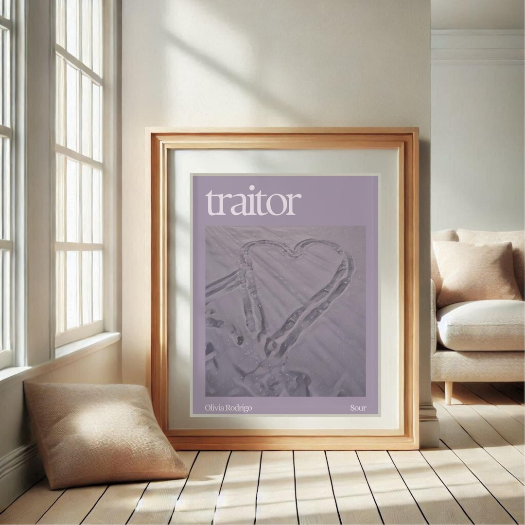 Traitor, Modern Art Print, Olivia Rodrigo Inspired Digital Art, Sour ...