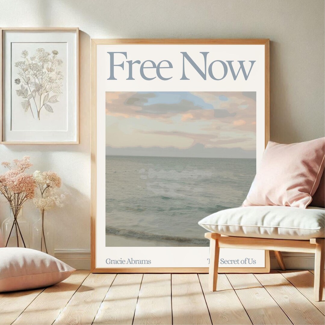 Free Now, Modern Art Print, Gracie Abrams Inspired Digital Art, the ...