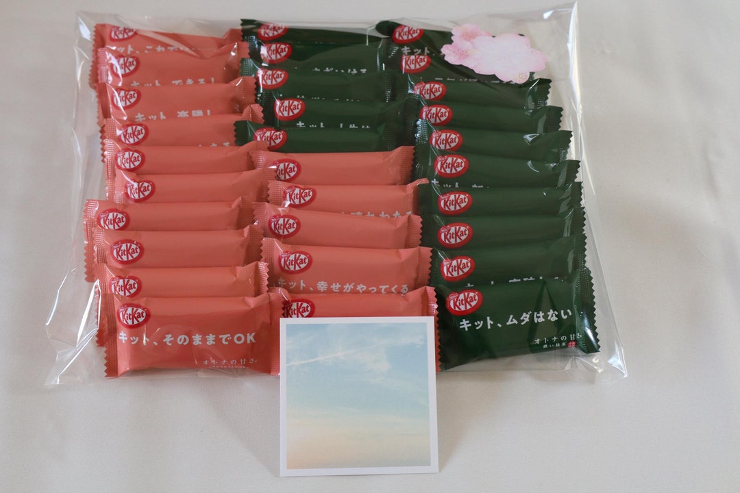 Japanese Kitkat Adventure: 2 Flavors in 1 Box. Matcha and Strawberry ...
