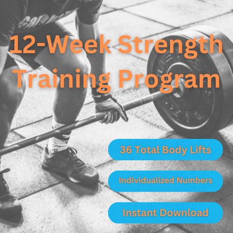 12-week Strength Training Program - Etsy
