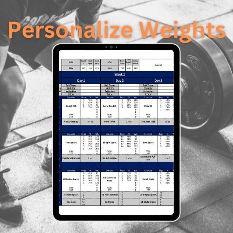 8-week Strength Training Program - Etsy