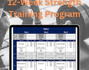 5 Day Full-body Strength Training Workout Program (12 Weeks) - Etsy