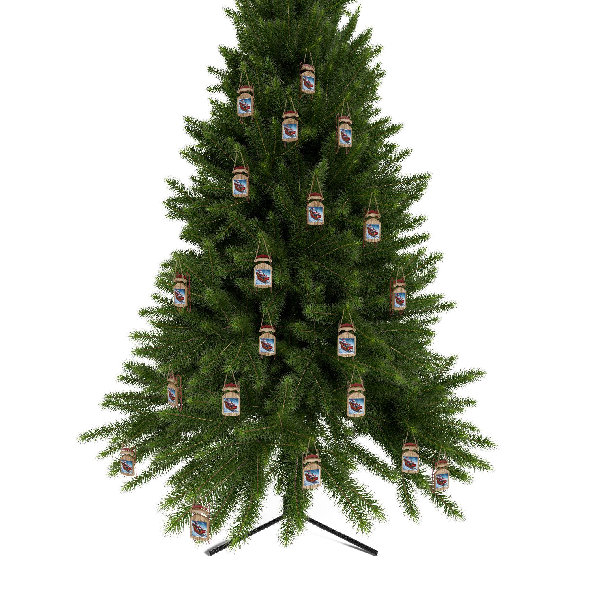 Christmas Sled Ornaments, Santa slaying All Day, Festive Ornament - Etsy