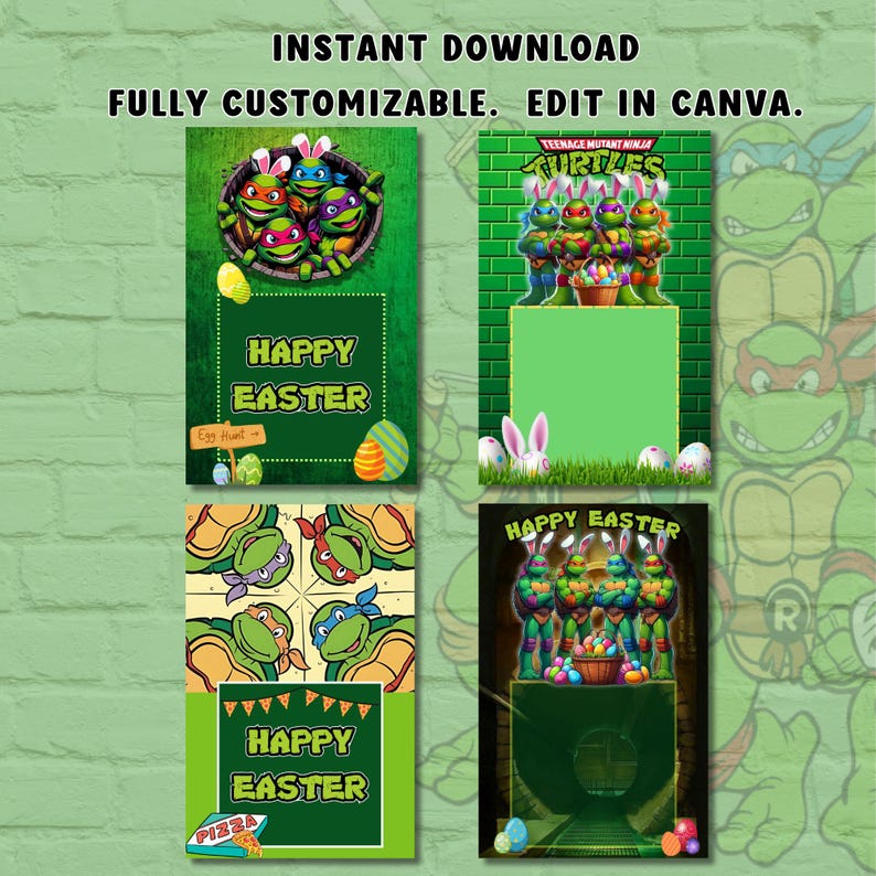 Jumbo Editable Easter Card Bundle, Easter Card Bundle Template ...