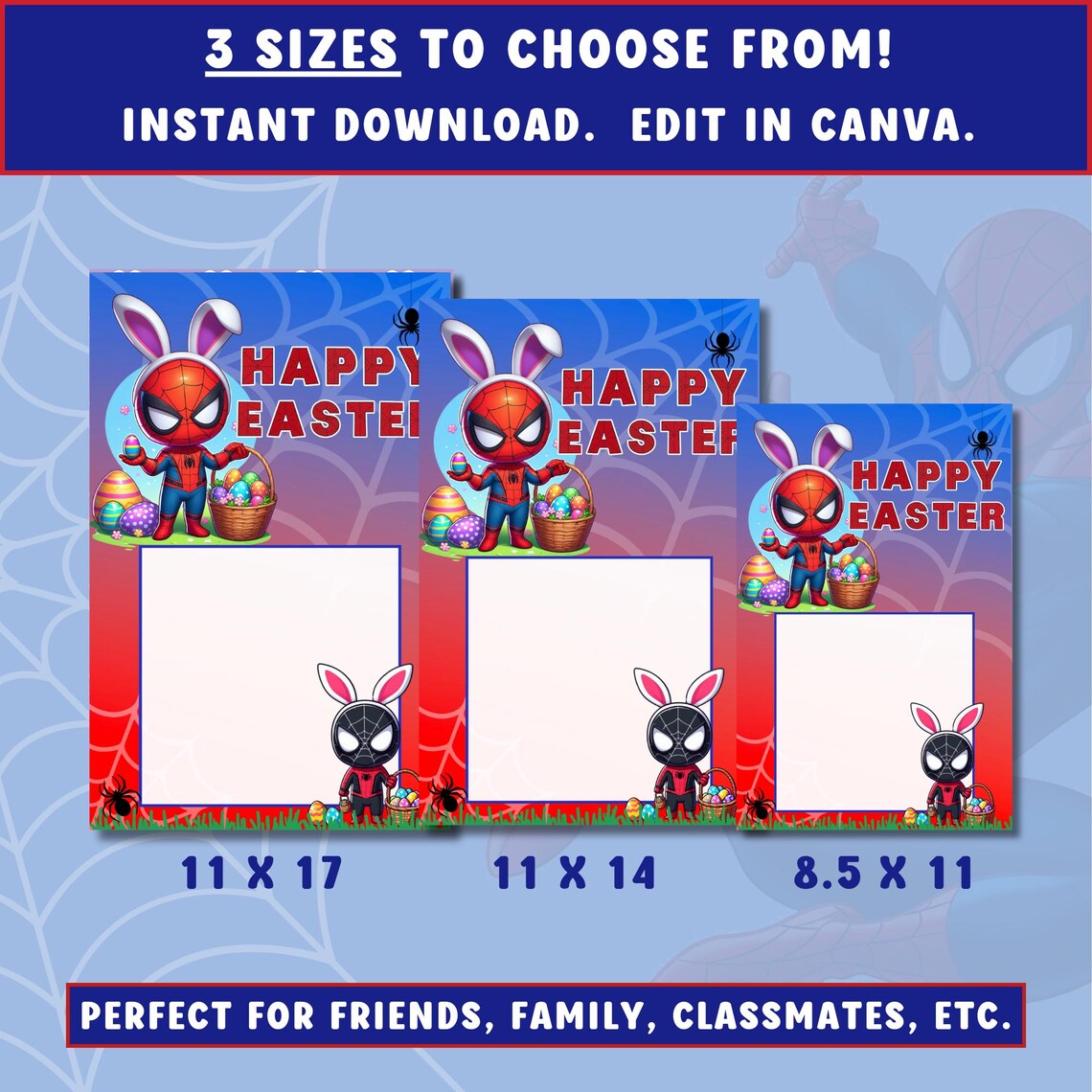 Jumbo Editable Easter Card Bundle, Easter Card Bundle Template ...