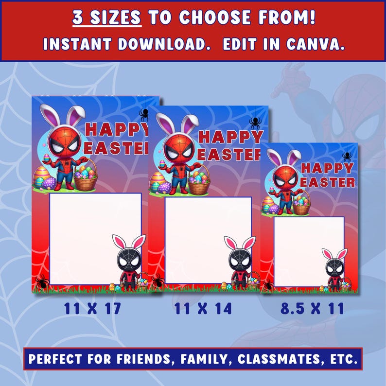 Jumbo Editable Easter Card Bundle, Easter Card Bundle Template ...