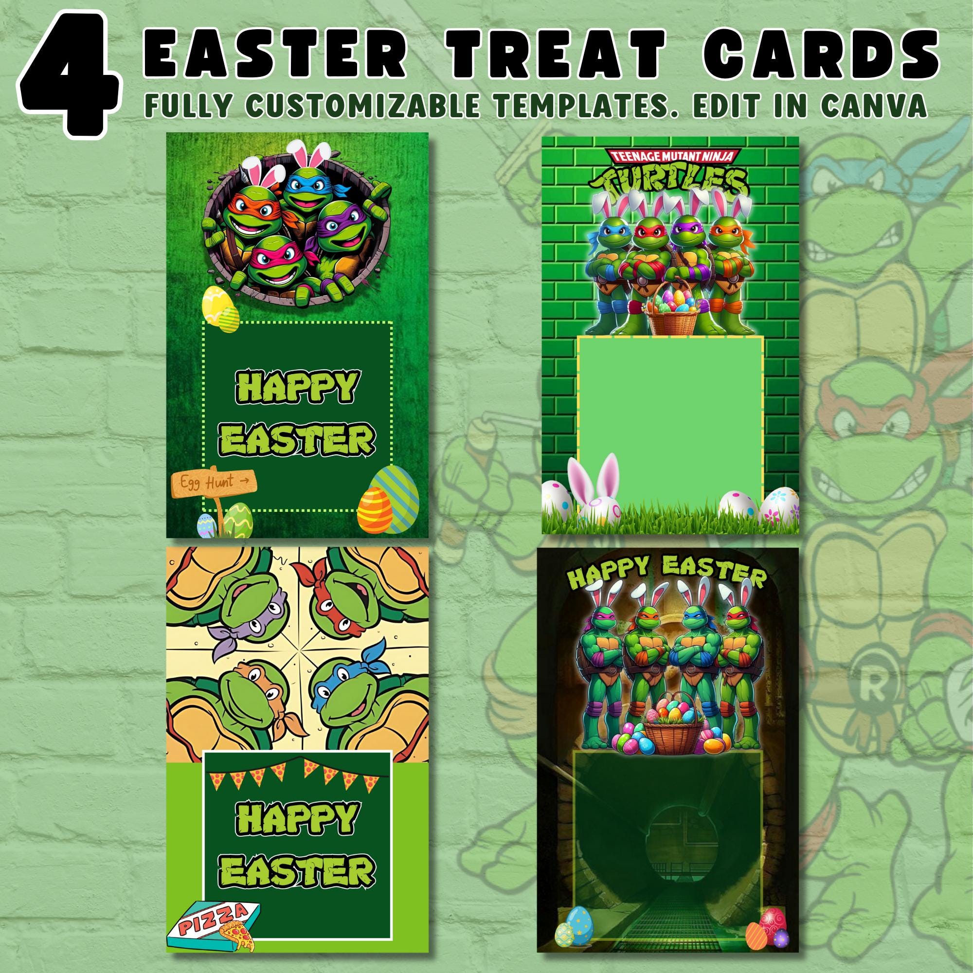 Jumbo Editable Easter Card Bundle, Easter Card Bundle Template ...