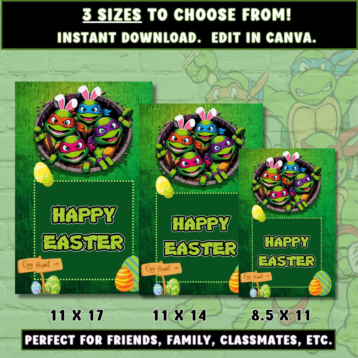 Jumbo Editable Easter Card Bundle, Easter Card Bundle Template ...