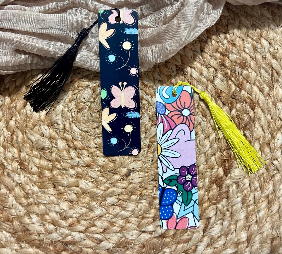 Sublimated Aluminum Bookmark With Tassel: Handmade Metal Art - Etsy