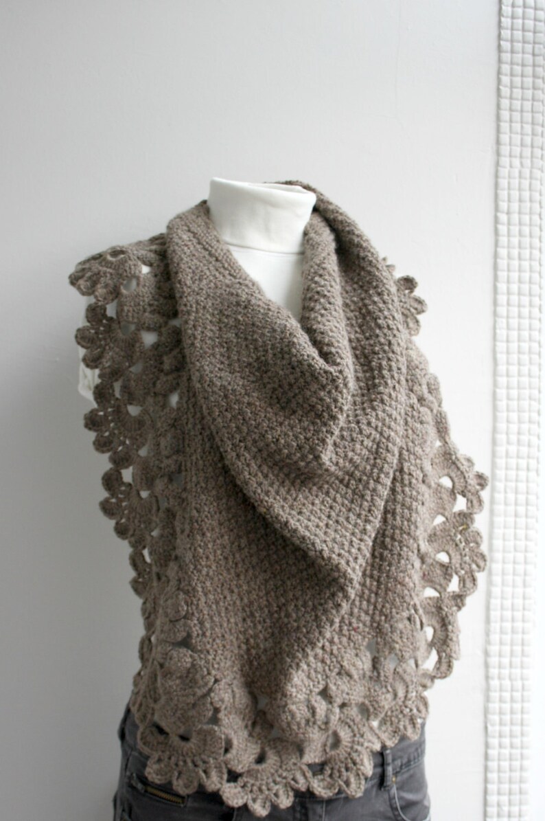 Brown Knitted Capelet Shawl Mothers Day Gift - Etsy