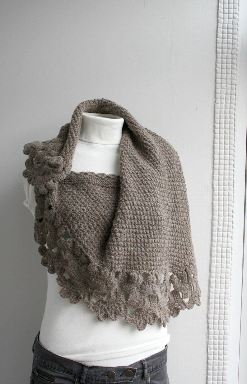 Brown Knitted Capelet Shawl Mothers Day Gift - Etsy