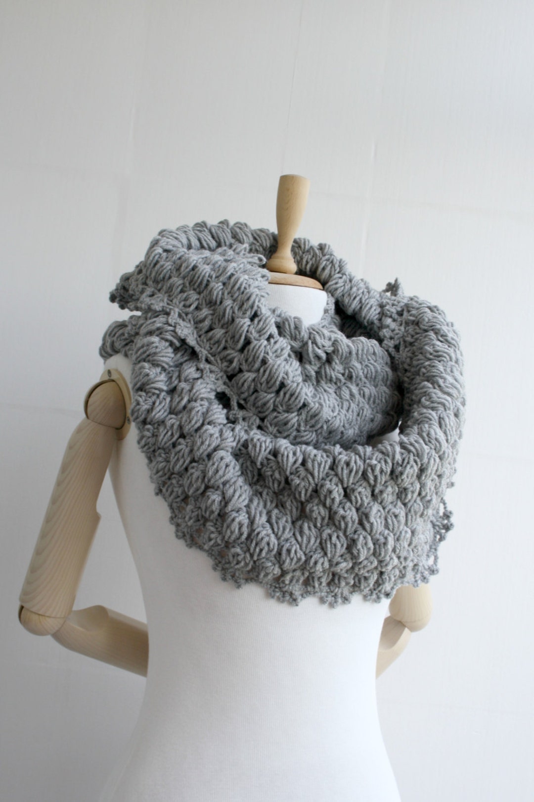 Infinity Loop Circle Scarf Gray for Her for Women and Gift Under 60 - Etsy