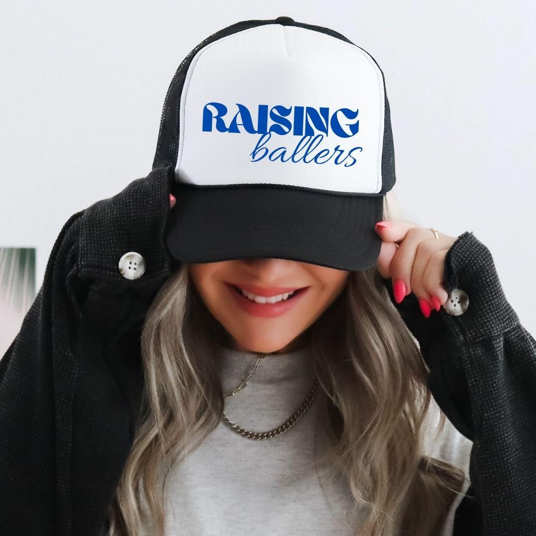 Raising Ballers Trucker Hat for Sports Mom Hat Funny Baseball Mom ...