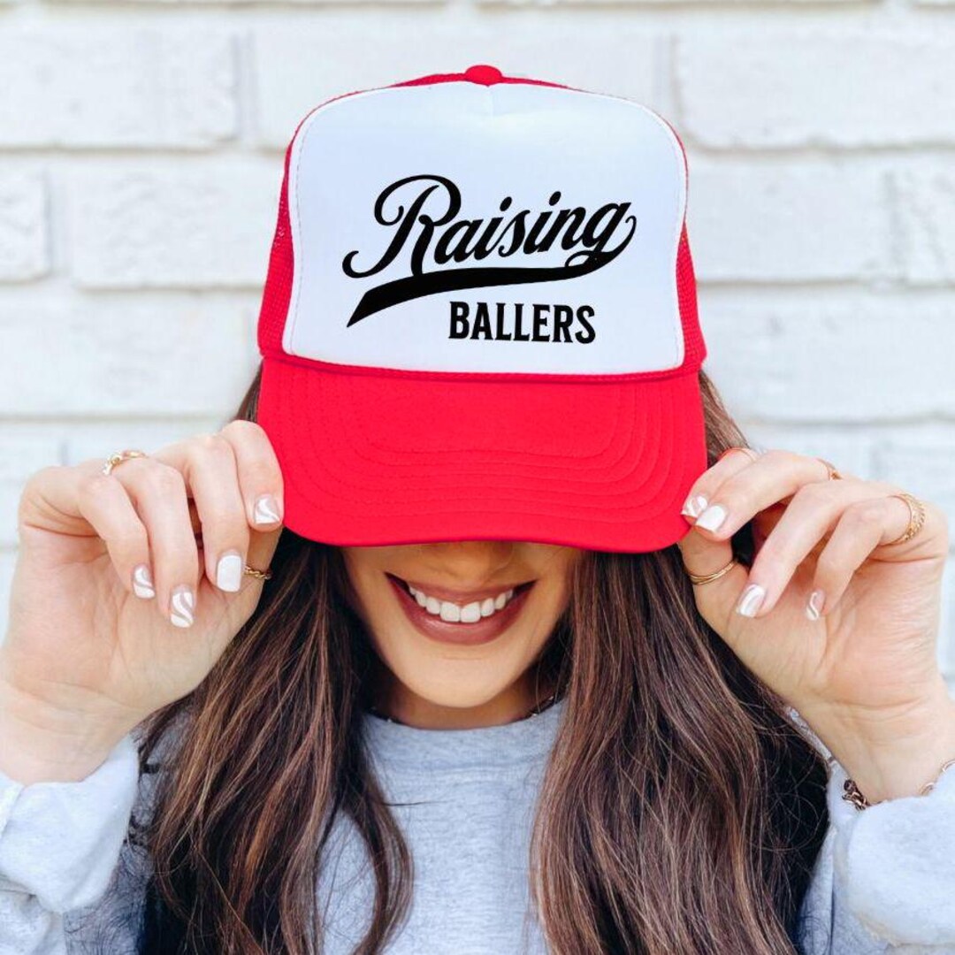 Raising Ballers Trucker Hat for Sports Mom Hat Funny Baseball Mom ...