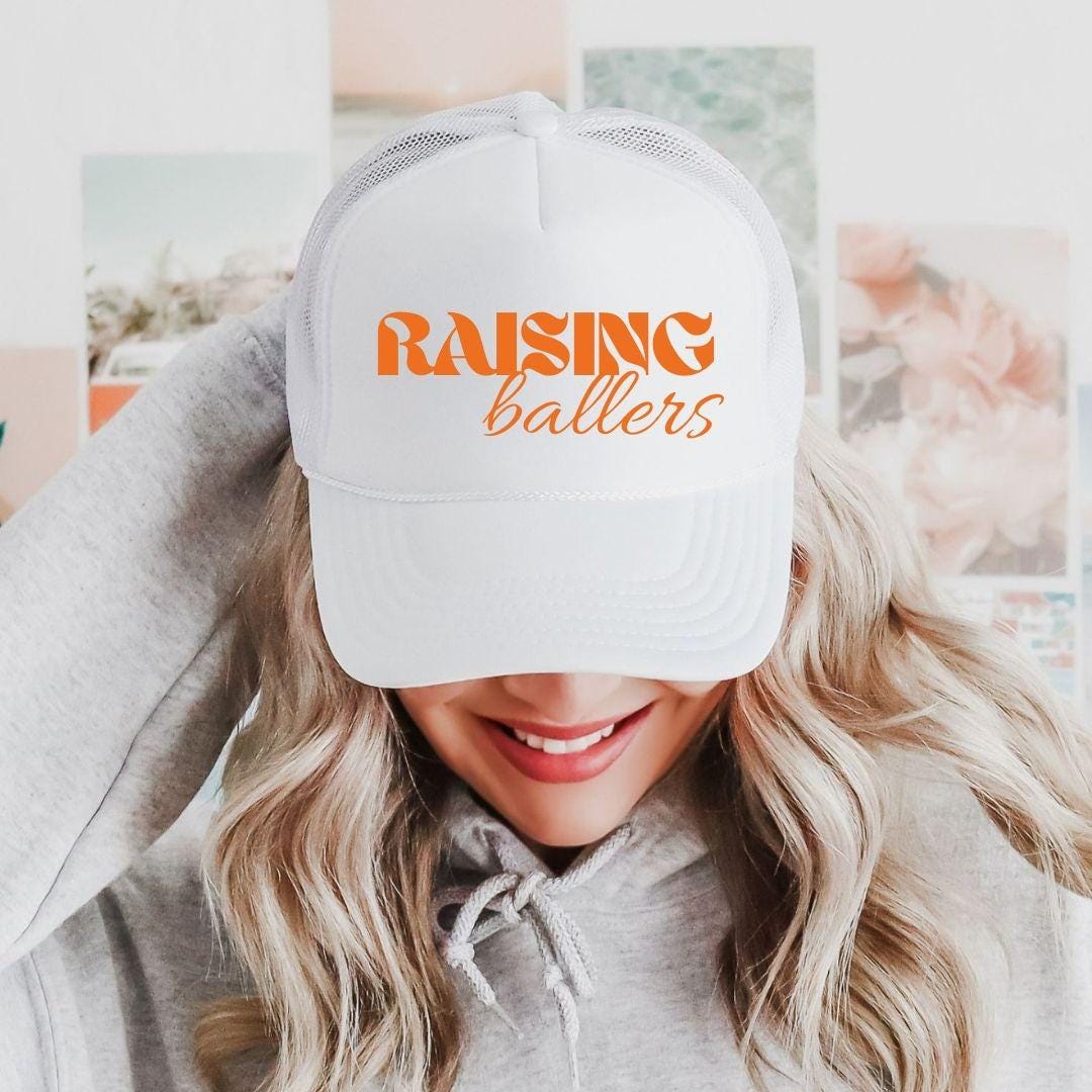 Raising Ballers Trucker Hat for Sports Mom Hat Funny Baseball Mom ...