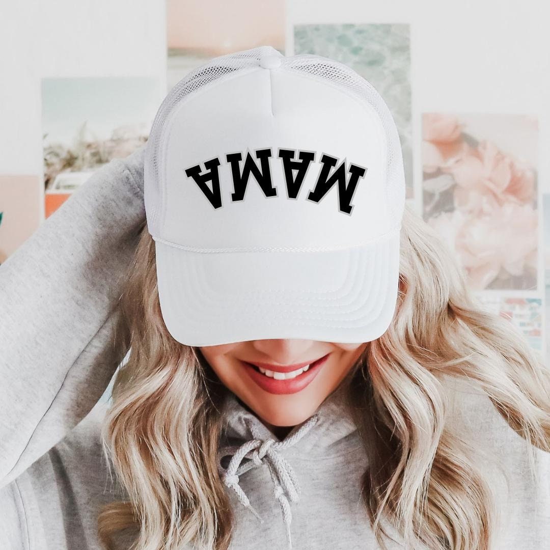Mama Upside Down Trucker Hat for New Mom Christmas Gift Pregnancy Baby ...