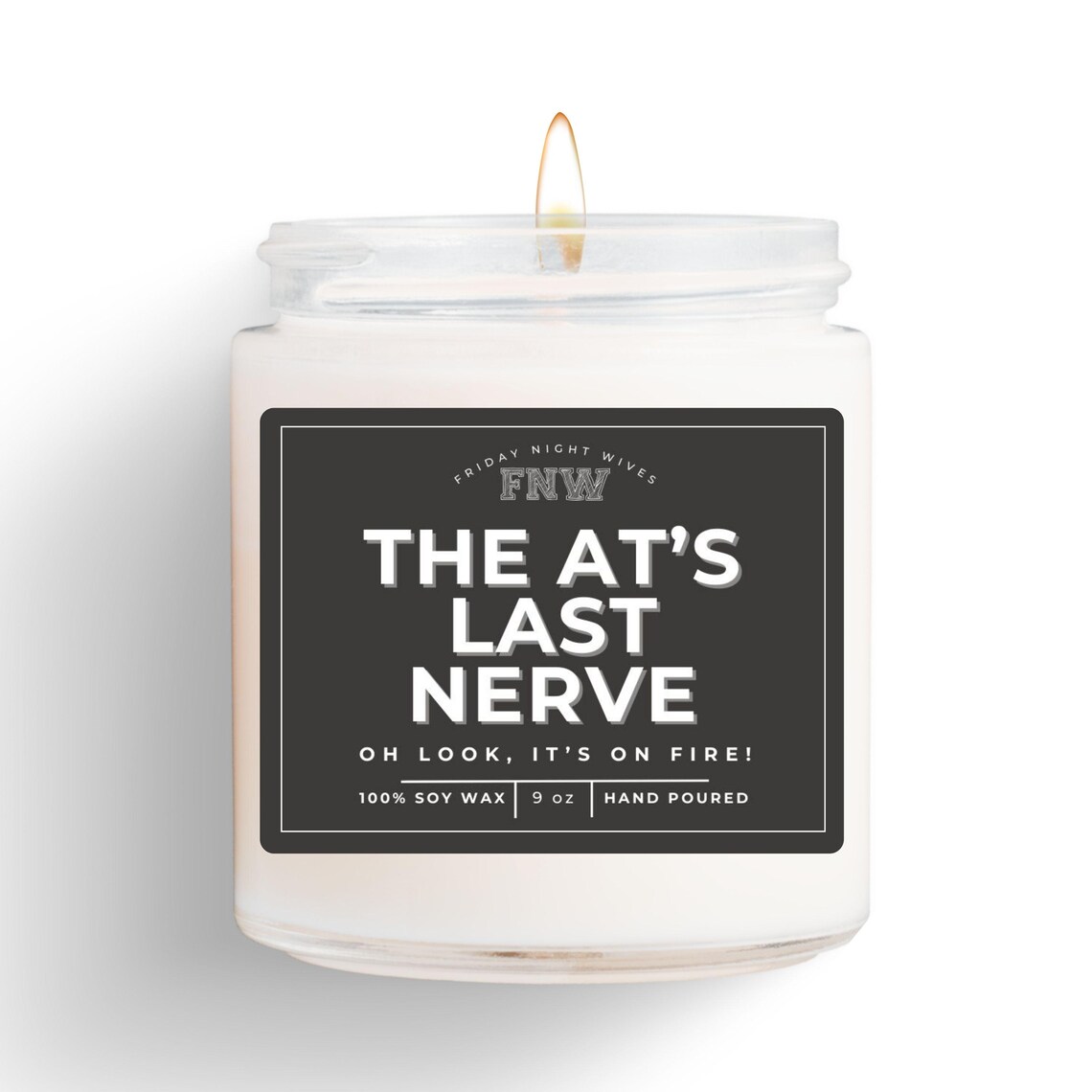 Funny Candle for Athletic Trainer Appreciation Gift Last Nerve Candle ...