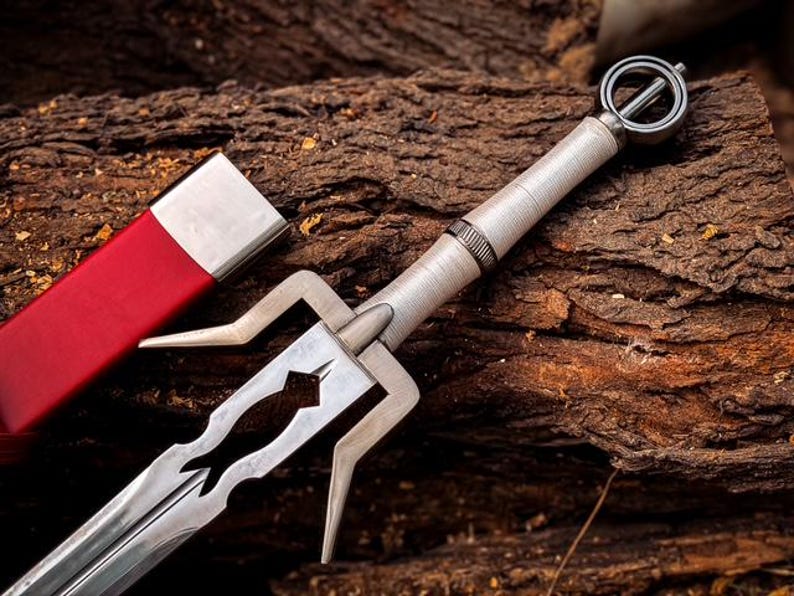 Handmade Witcher Swords Replica Sword of Geralt of Rivia Ciri's Sword ...