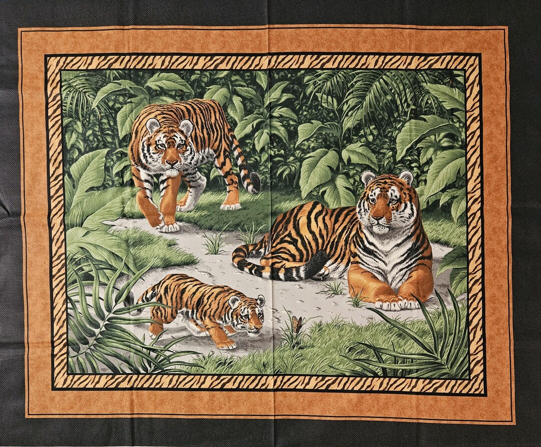 Bengal Tiger Fabric Panel. 45"wx36"l - Etsy