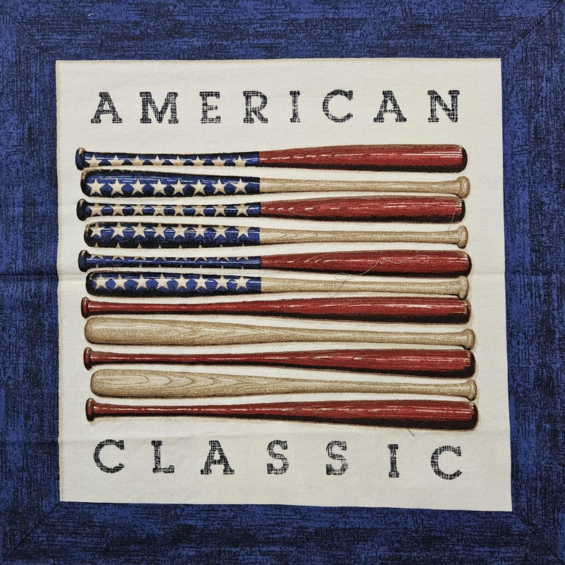 Baseball Quilt Panel - Etsy