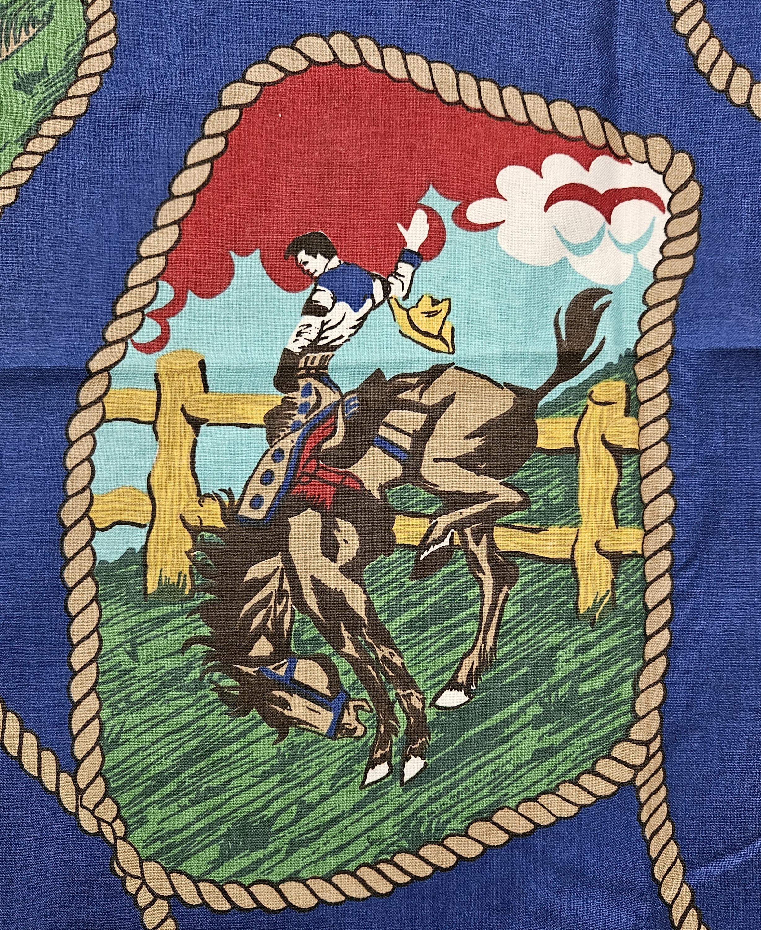 Western Fabric ,cowboy and Rodeo Print - Etsy