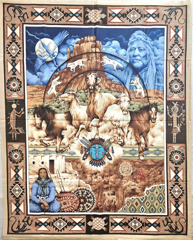 Native American Wall Hanging Titled "native Legacy"#9232 - Etsy