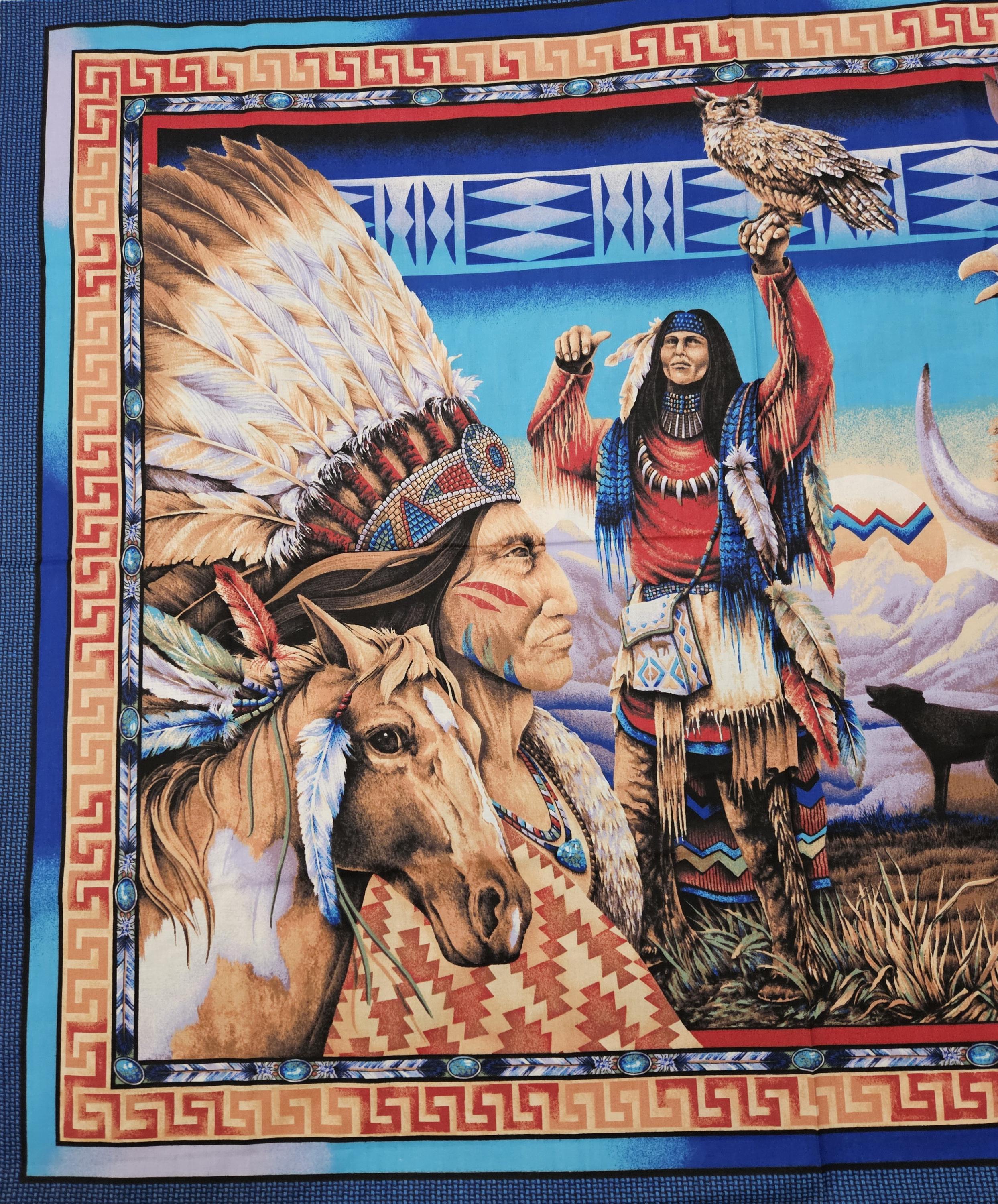 2 Panels of Native American Fabric. - Etsy