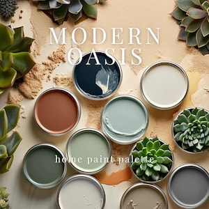 Modern Oasis Home Paint Palette Guide: Sherwin Williams Colors (digital ...