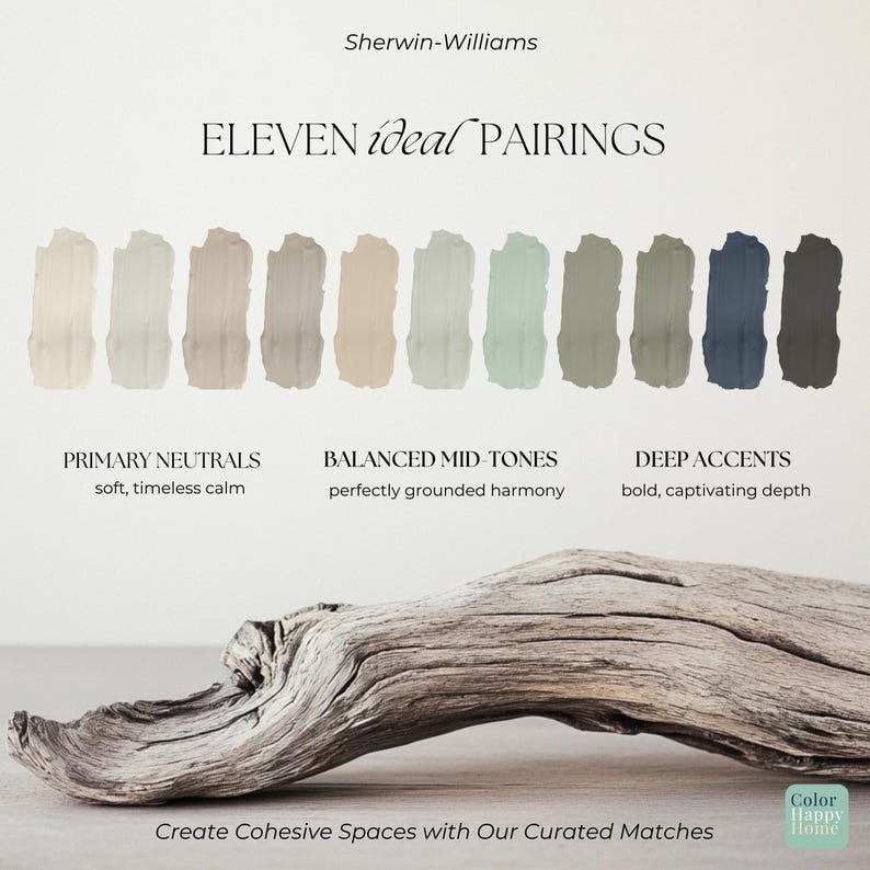 Balanced Bliss Paint Color Palette Guide | Home Painting | Whole House | Interior Design | Color ...