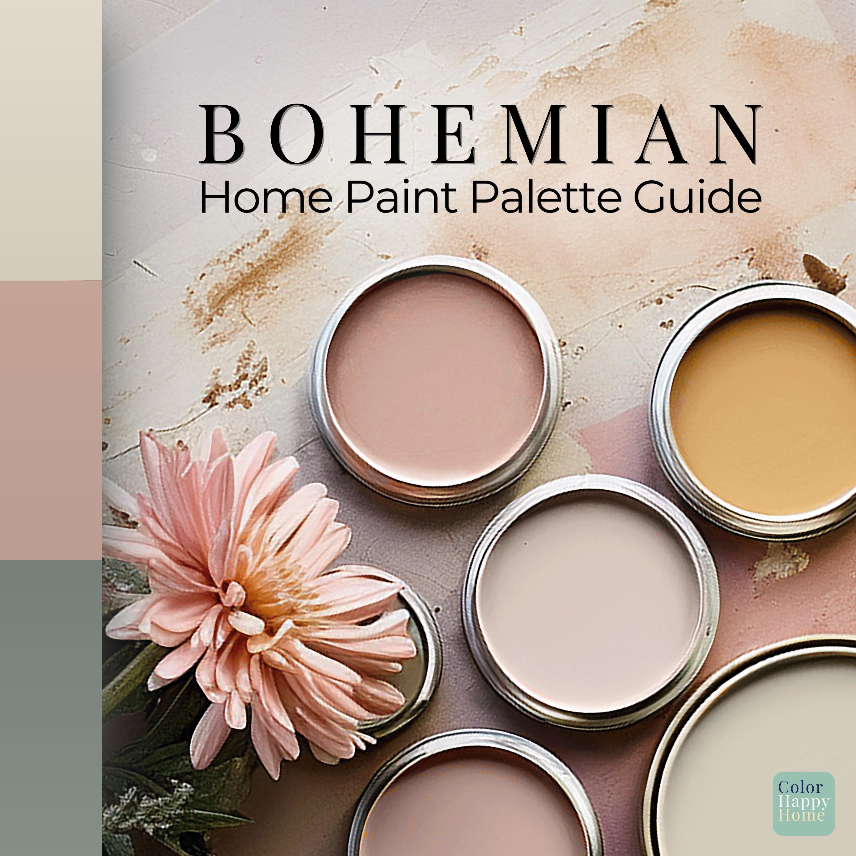 Bohemian: Paint Color Palette Guide Home Painting Whole House Interior ...