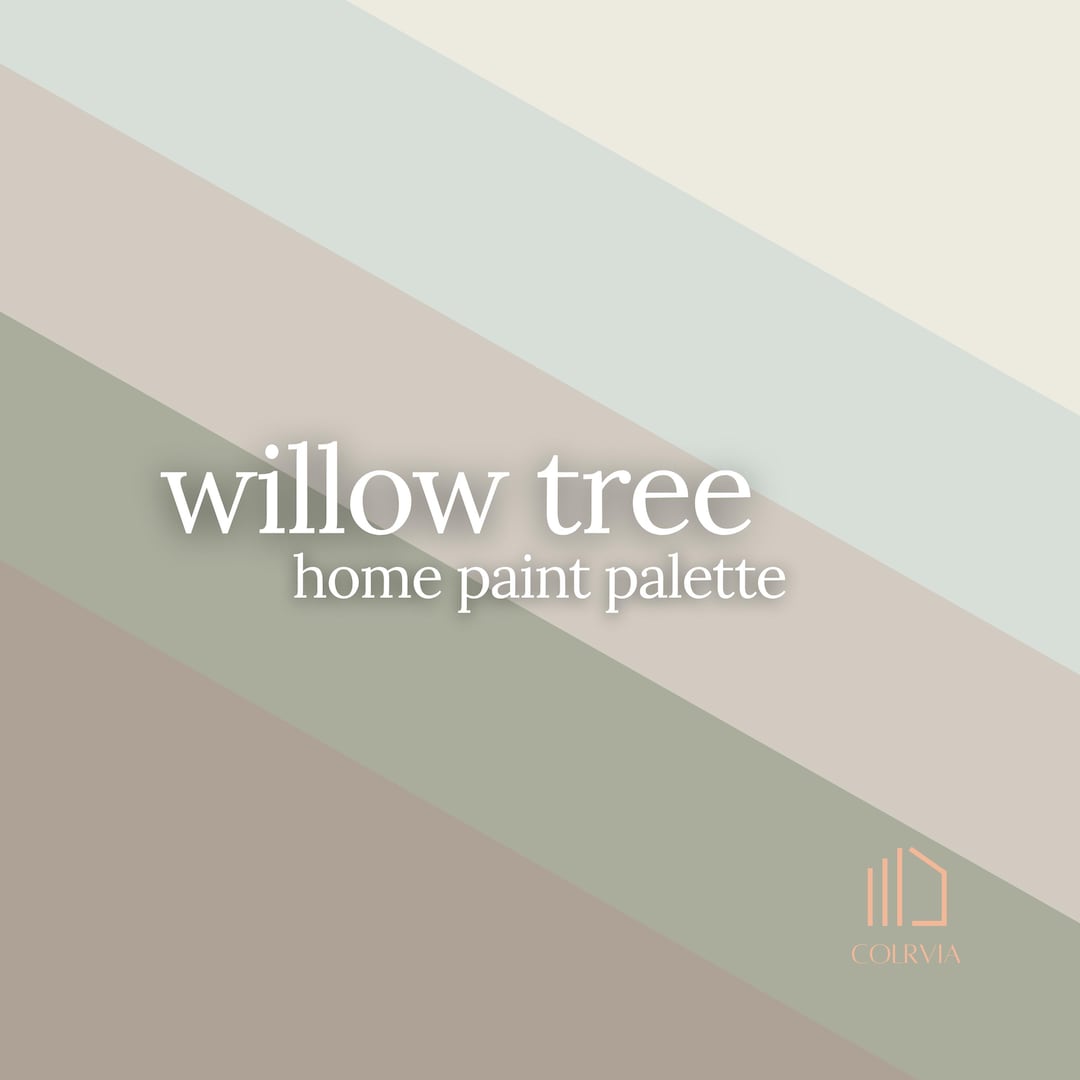 Willow Tree: Sherwin Williams | Home Paint Color Palette Guide (digital ...