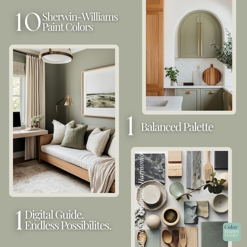 Willow Tree: Sherwin Williams | Home Paint Color Palette Guide (digital ...