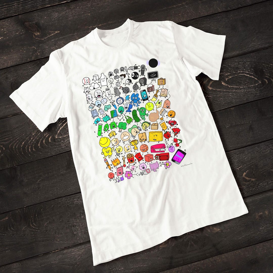 Comfort Colors Bfdi Inanimate Insanity All Characters T-shirt ...