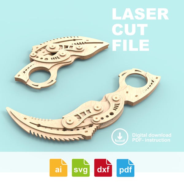 Svg Laser Cut Knife - Etsy