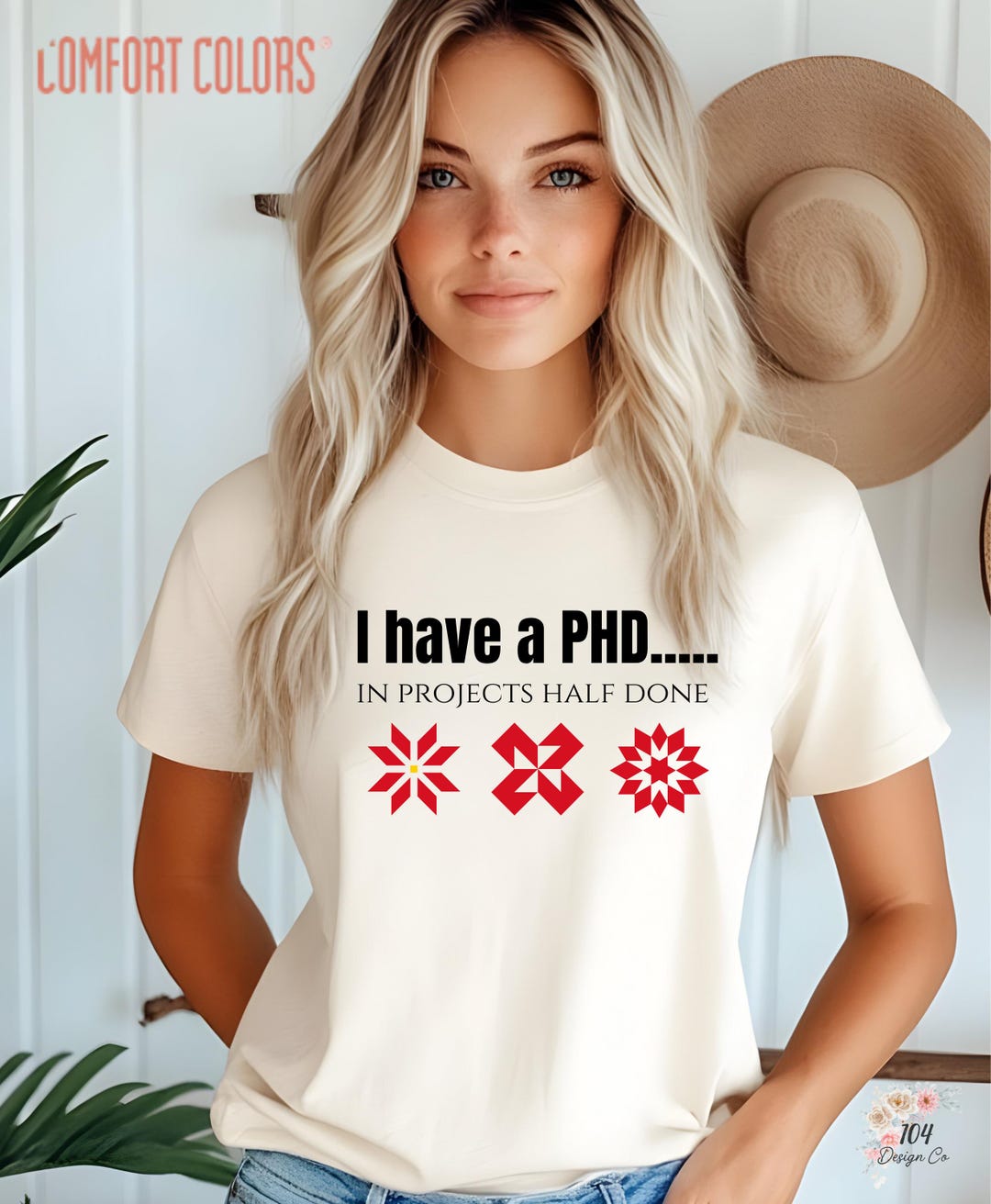 I Have a PHD in Projects Half Done Comfort Colors Quilting Tee Gift for ...