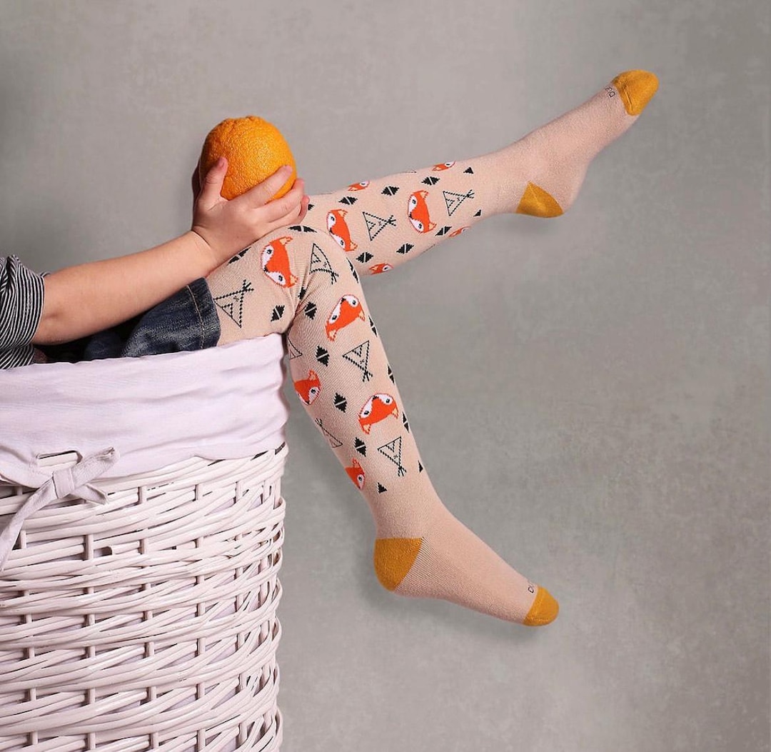 Cotton Girls Tights With Terry Sole 4-6yo, Fox Tights, Tights With ...